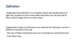 Astigmatism.pptx optometry. students.... | PDF