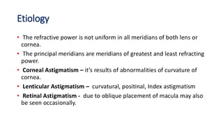 Astigmatism.pptx optometry. students.... | PDF