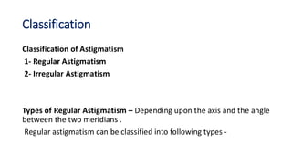 Astigmatism.pptx optometry. students.... | PDF