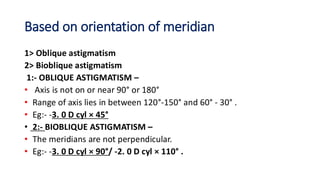 Astigmatism.pptx optometry. students.... | PDF
