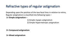 Astigmatism.pptx optometry. students.... | PDF