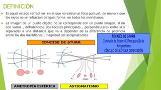 ASTIGMATISMO Y PRESBICIA conceptos generales | PPTX