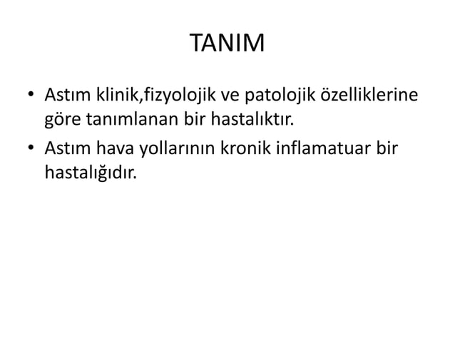 Astim tani ve tedavi rehberi | PPTX