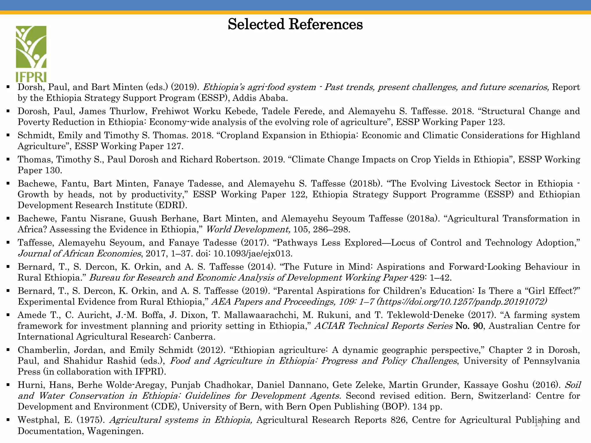 Inclusive Transformation in Ethiopian Crop Agriculture | PPTX