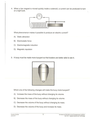 Grade 10 Science 2017 Exam | PDF