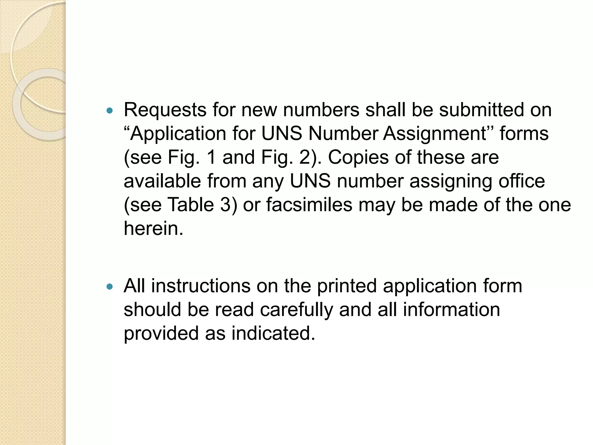 Numbering Metals and Alloy (UNS)ASTM – E 527 - 83 | PPT