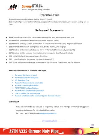 ASTM A335 CHROME MOLY PIPE | PDF