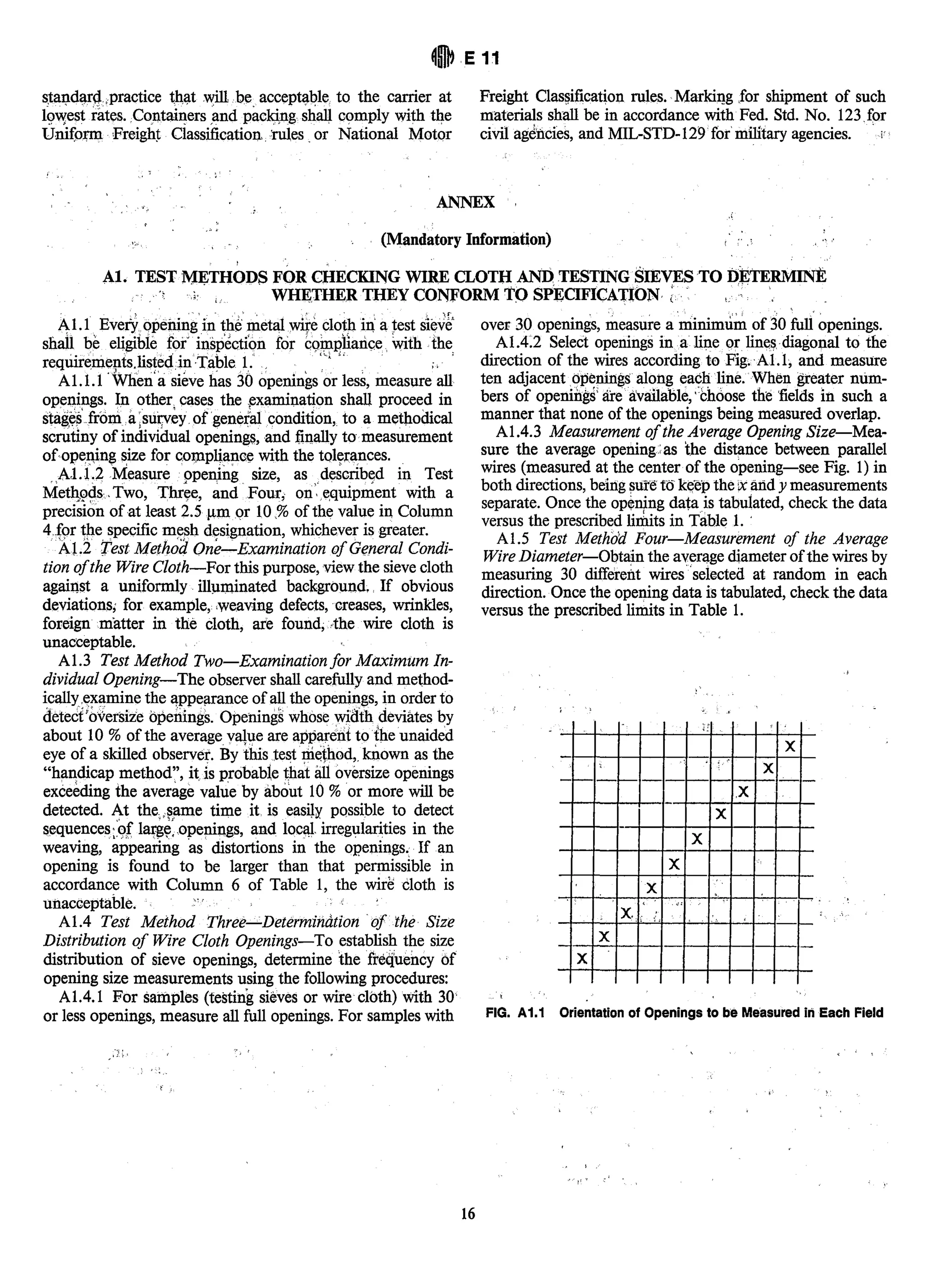 Astm e-11-1995 | PDF