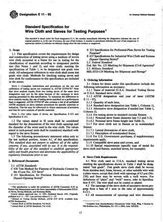 Astm e-11-1995 | PDF