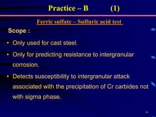 ASTM-IGC Testing ASTM-IGC TestingASTM-IGC Testing | PPT