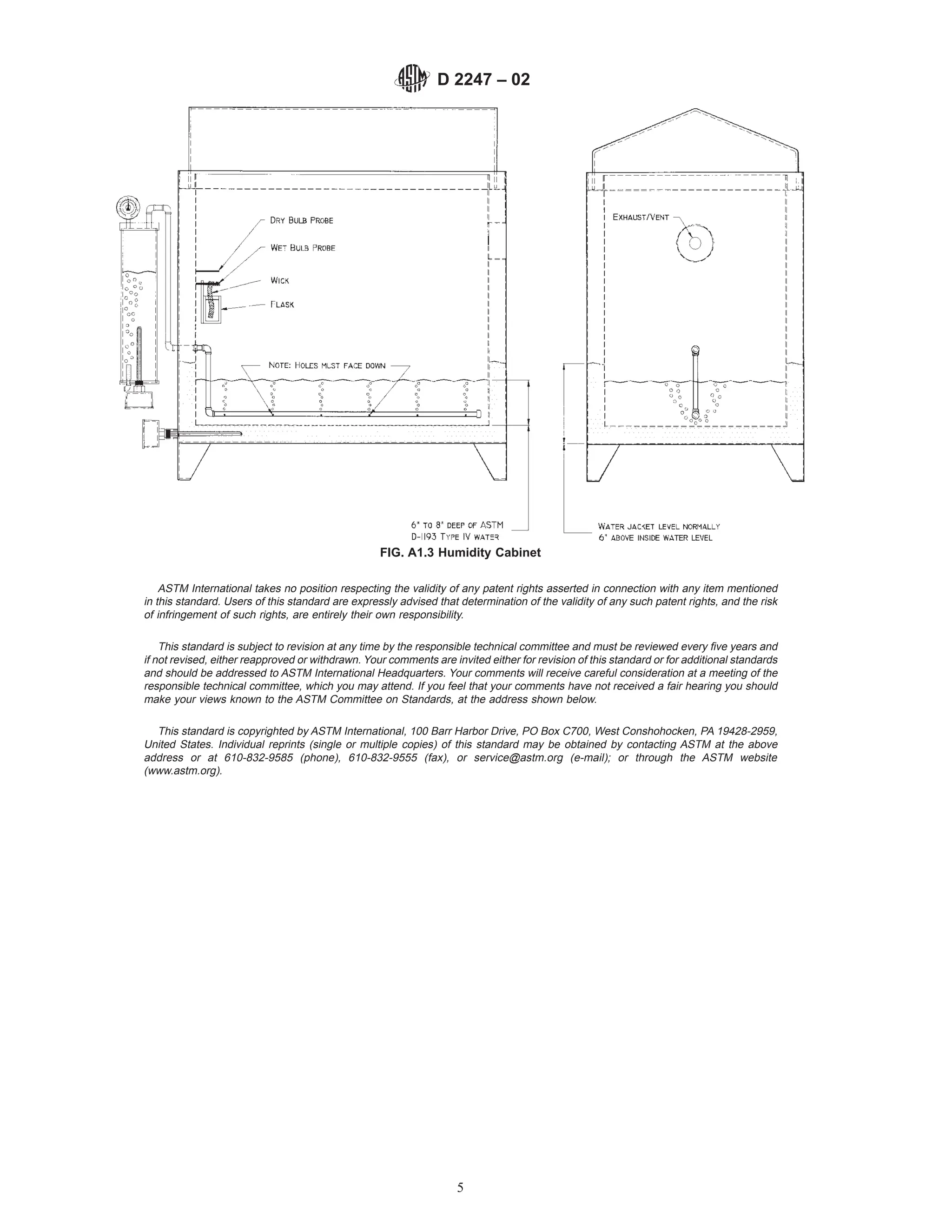 ASTM 2247 Testing Water Resistance of Coatings in 100 % Relative ...