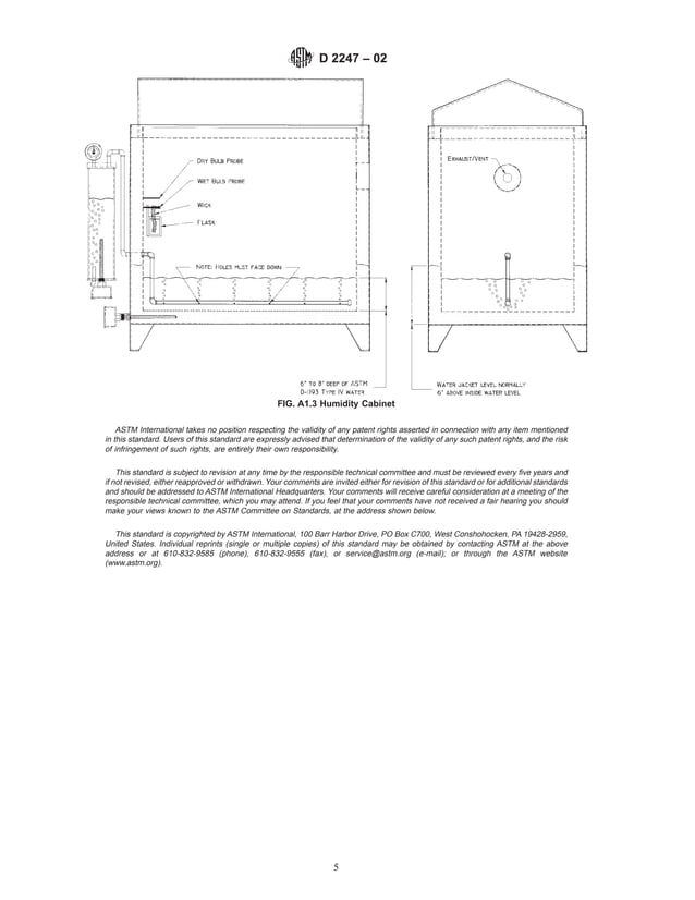 ASTM 2247 Testing Water Resistance of Coatings in 100 % Relative ...