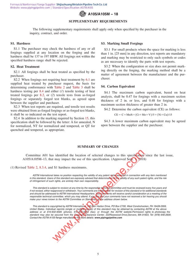 ASTM A105 material standard | PDF