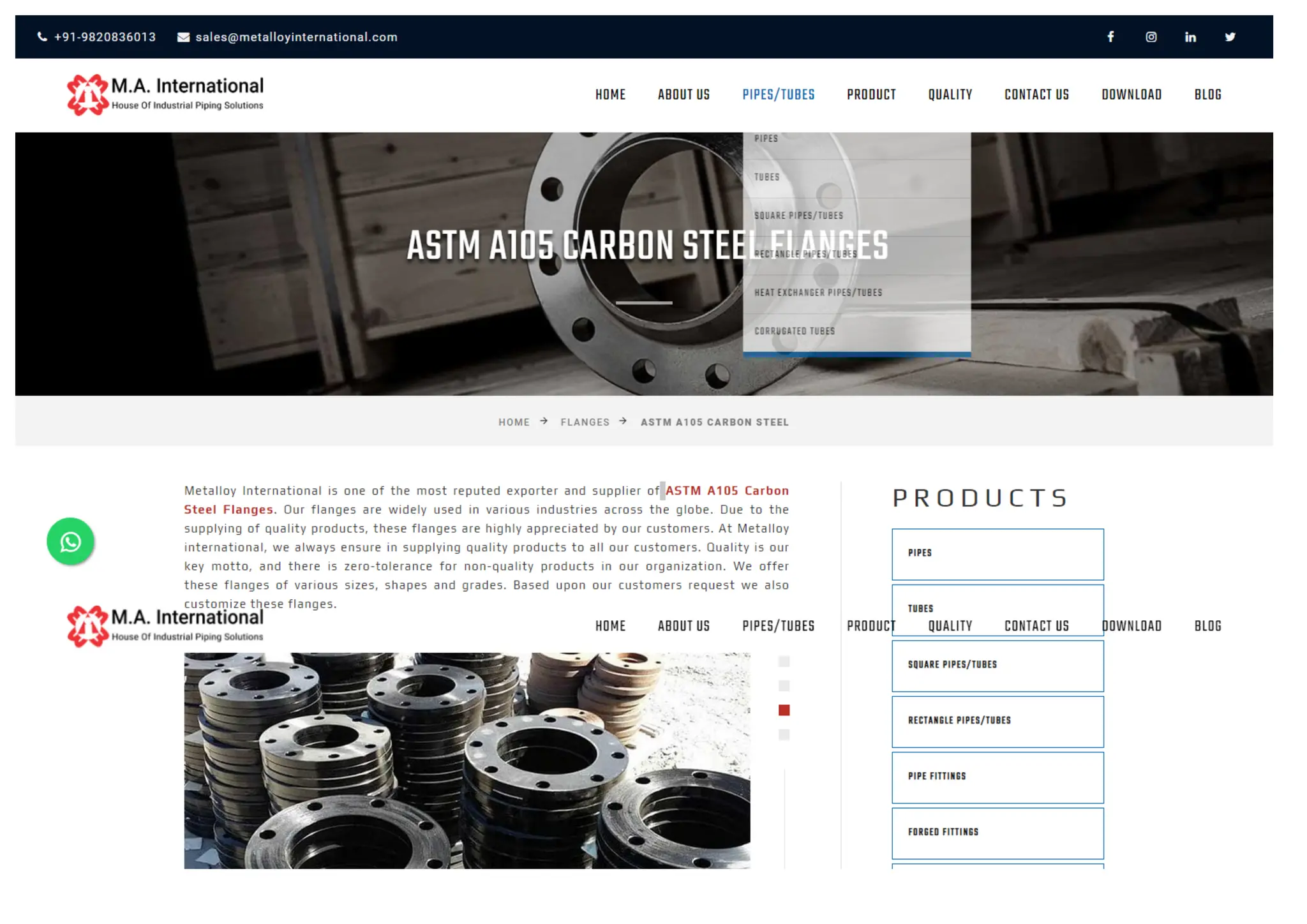 ASTM A105 CARBON STEEL FLANGESManufacturer | PPT