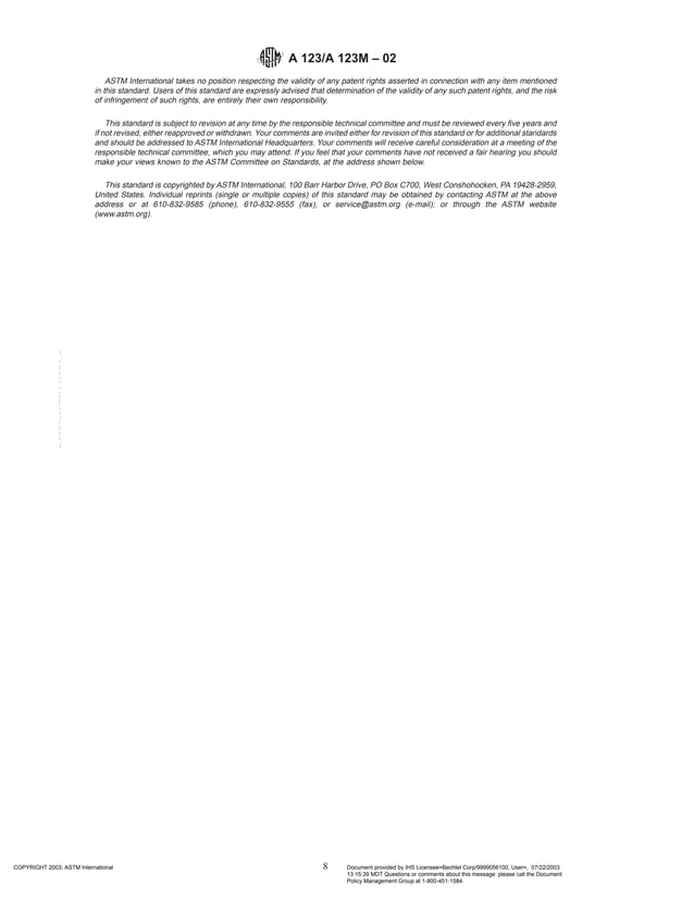 ASTM A123.pdf | Business | Business and Finance