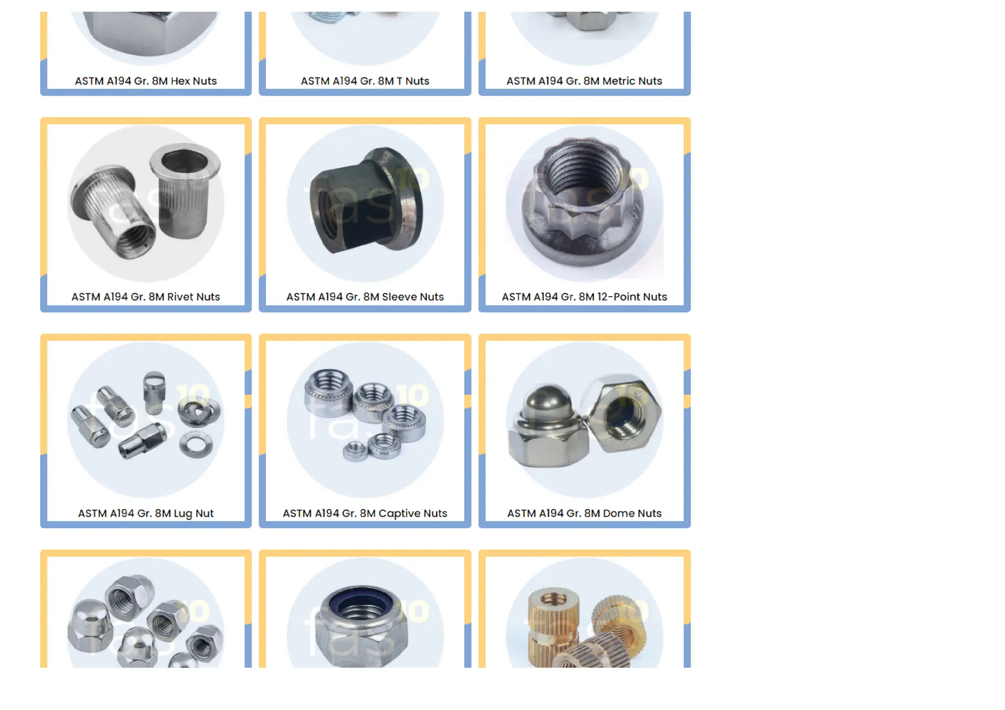 ASTM A194 Gr 8M Nut | Gr 8M Hex Nut - fas10 | PPT
