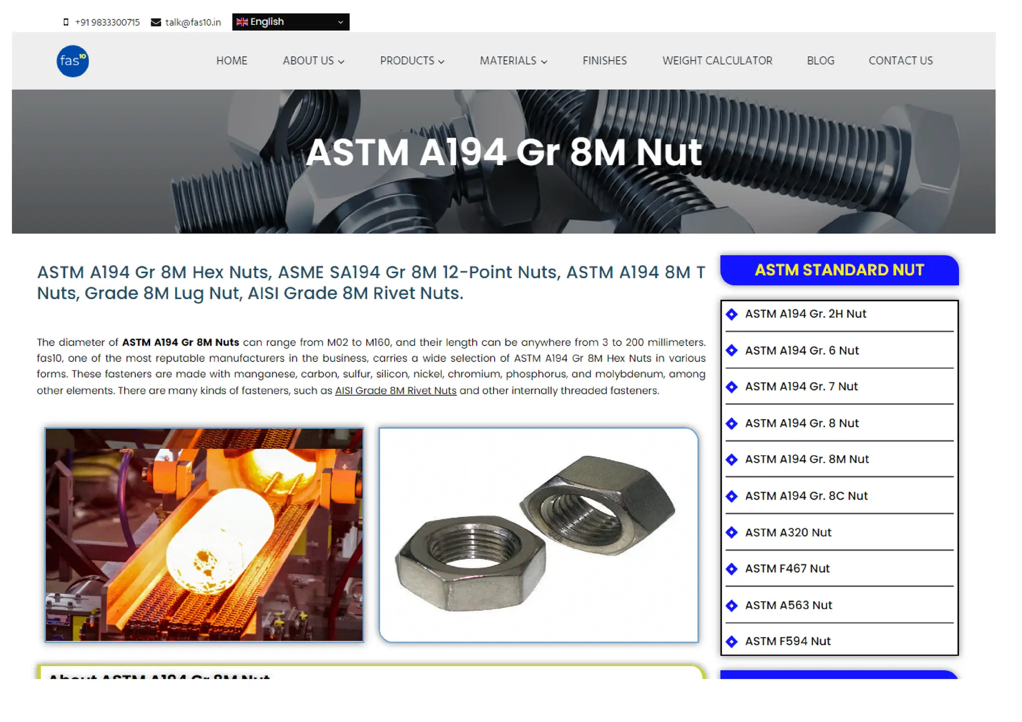 ASTM A194 Gr 8M Nut | Gr 8M Hex Nut - fas10 | PPT
