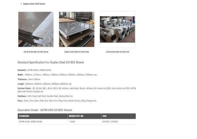 ASTM A240 Super Duplex S32750 sheets - Calico Metal | PPT