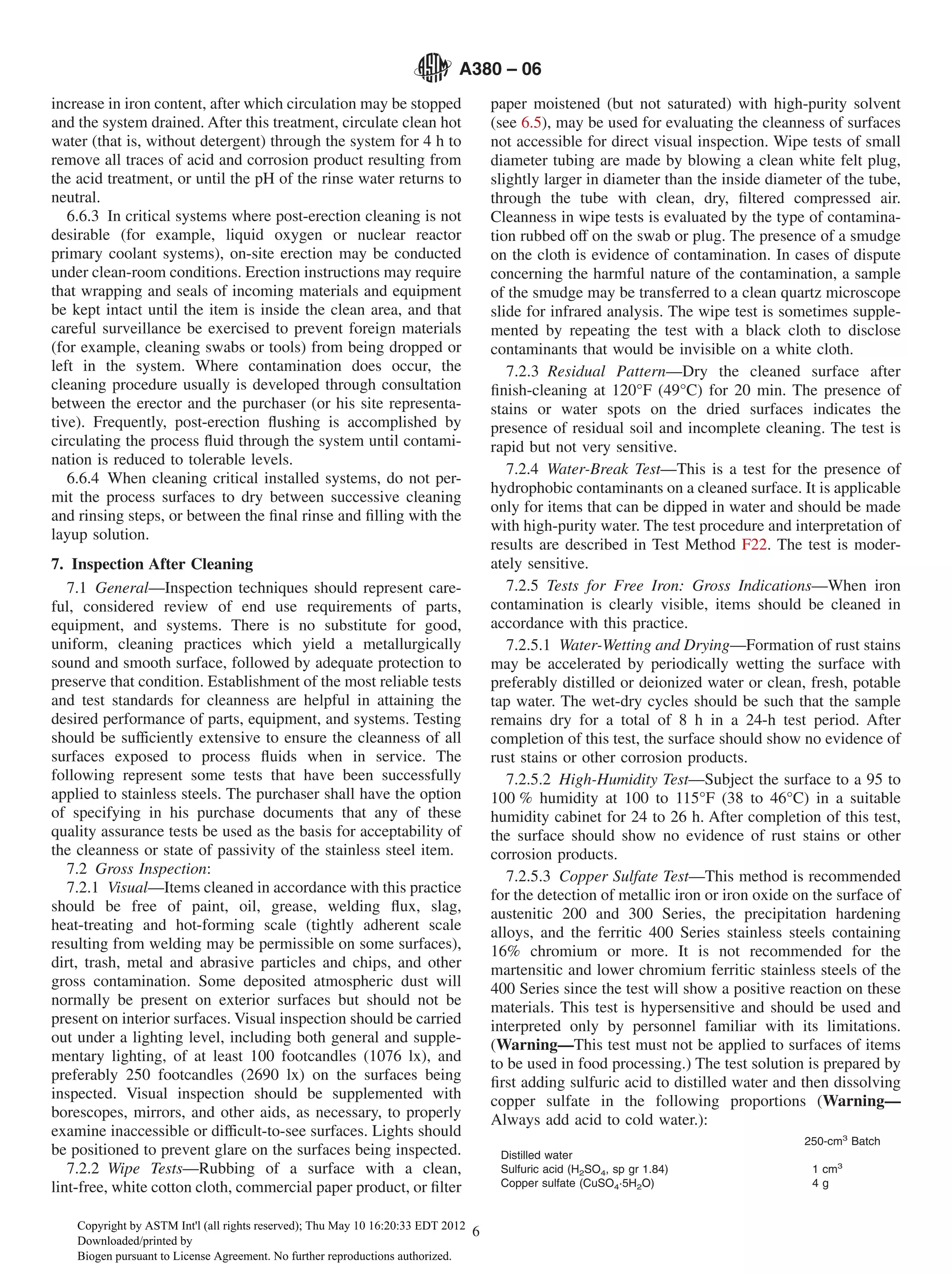 Astm a380 ss pickling_passivation | PDF