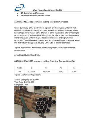 Astm a519 grade 1026 c1026 carbon steel mechanical tubing | PDF