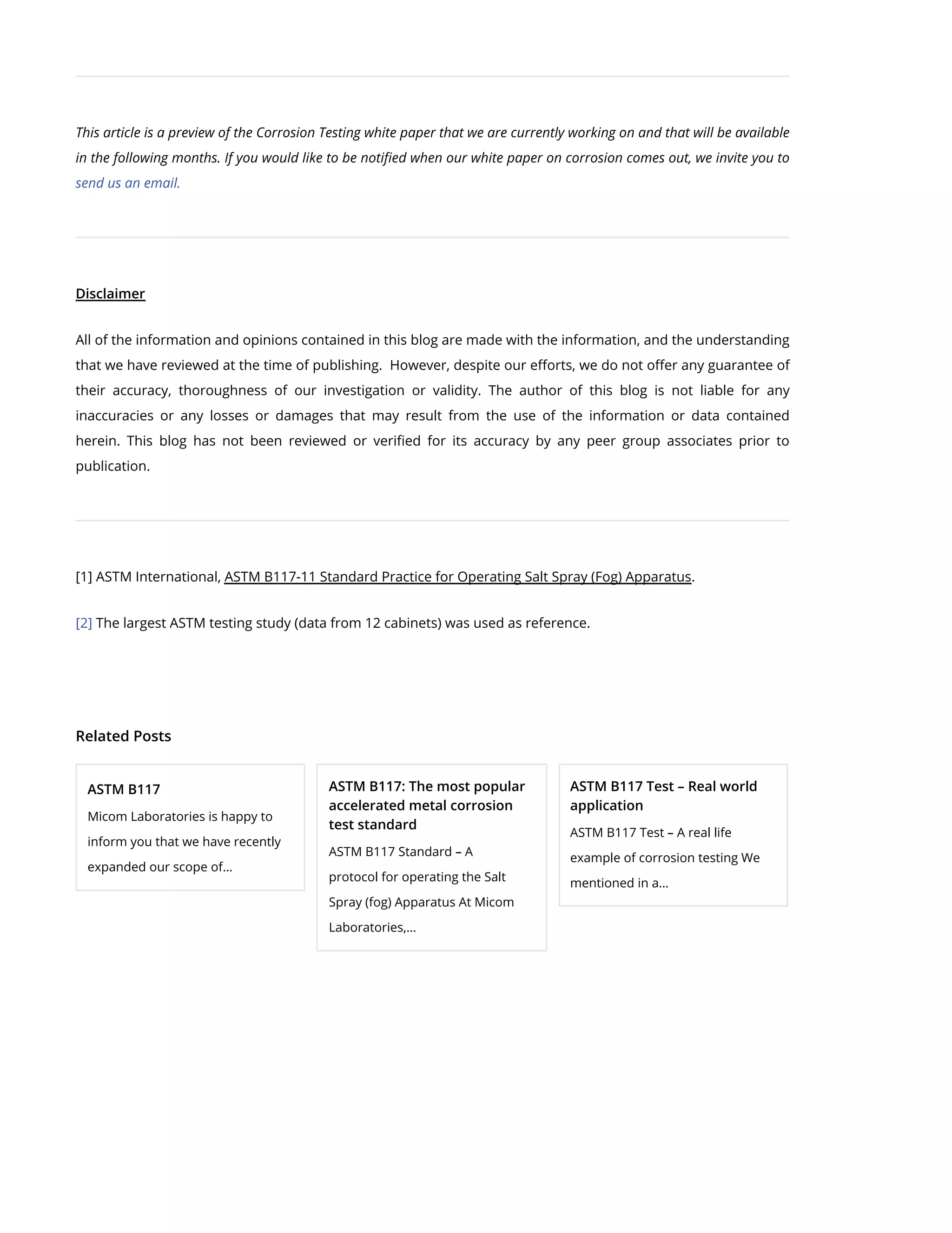 ASTM B117 Testing quality control by Micom Laboratories | PDF