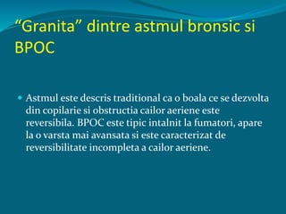 Astm, bpoc si sindromul overlap | PPTX