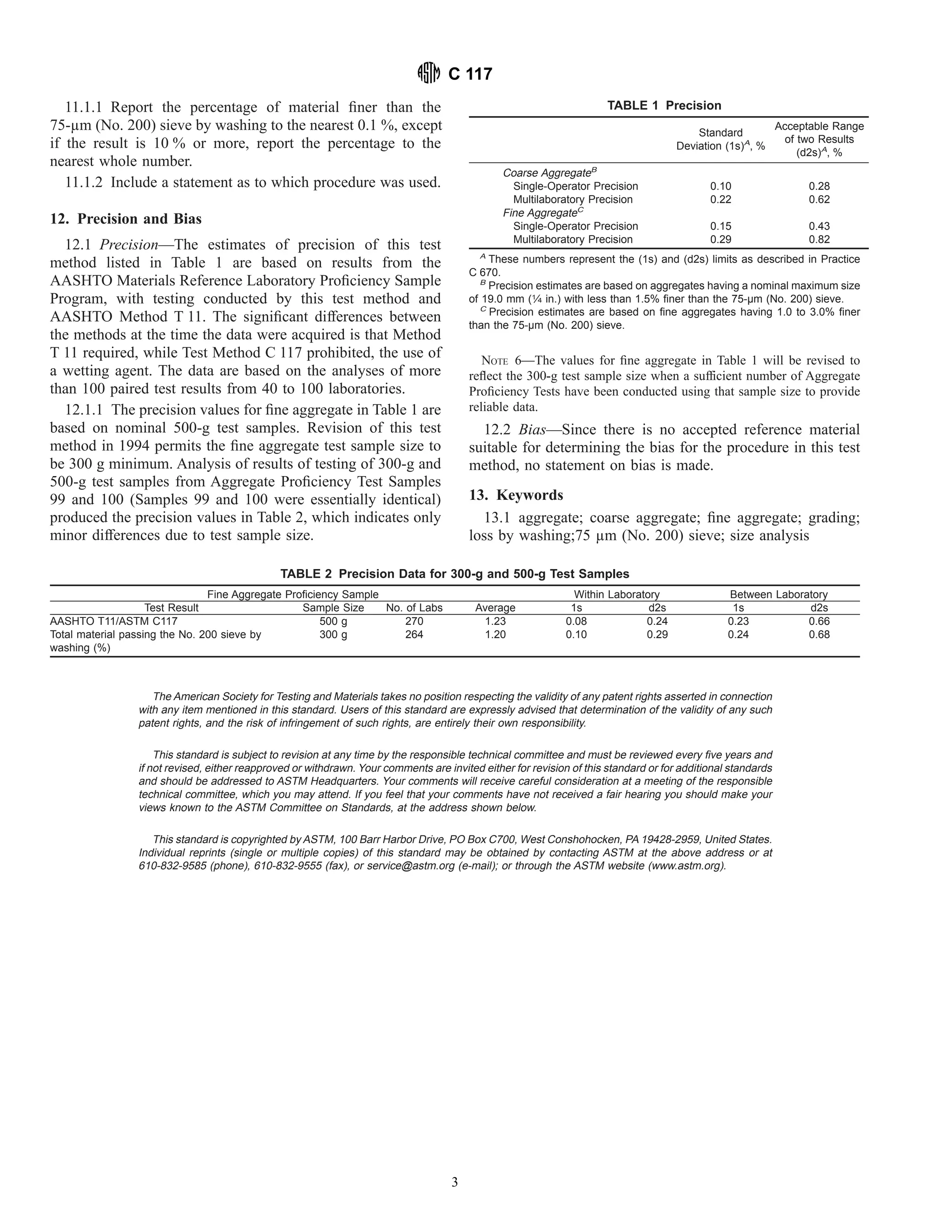 Astm c117 stm_materials_finer_than_75mm_no.200_sieve_in_mine | PDF