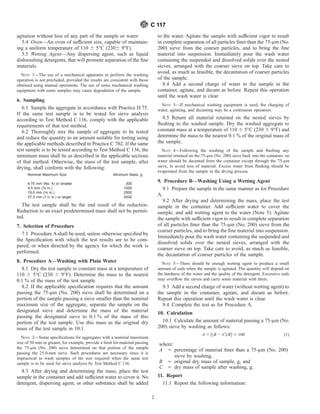 Astm c117 stm_materials_finer_than_75mm_no.200_sieve_in_mine | PDF
