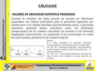 GRAVEDAD ESPECÍFICA Y ABSORCIÓN DE AGREGADO GRUESO | PPT