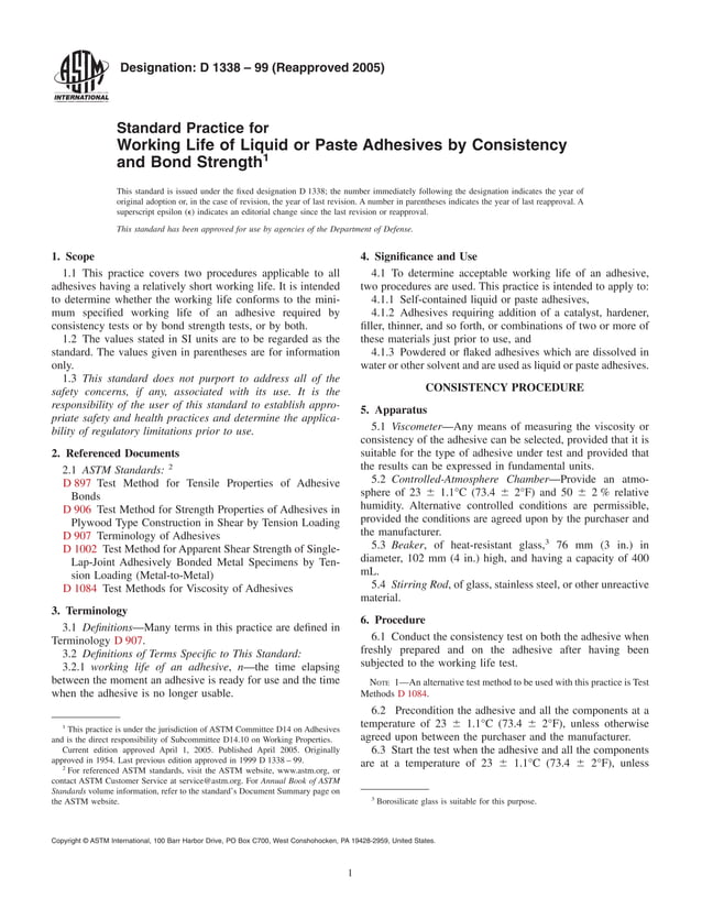 Astm d1338 | PDF | Chemistry | Science