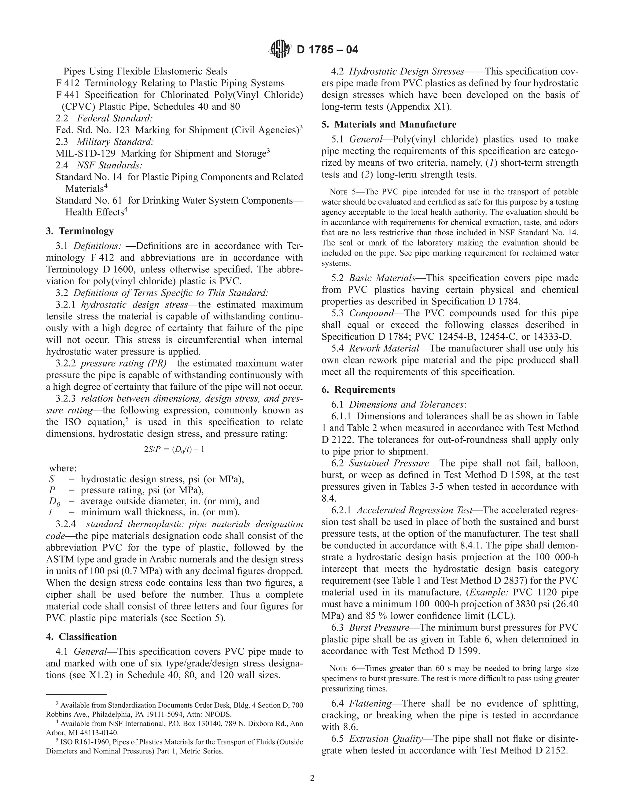 Astm d1785 | PDF