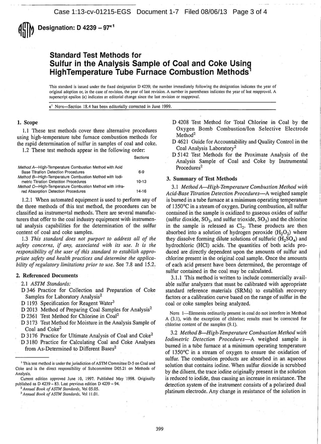 Astm d 4239 | PDF | Chemistry | Science