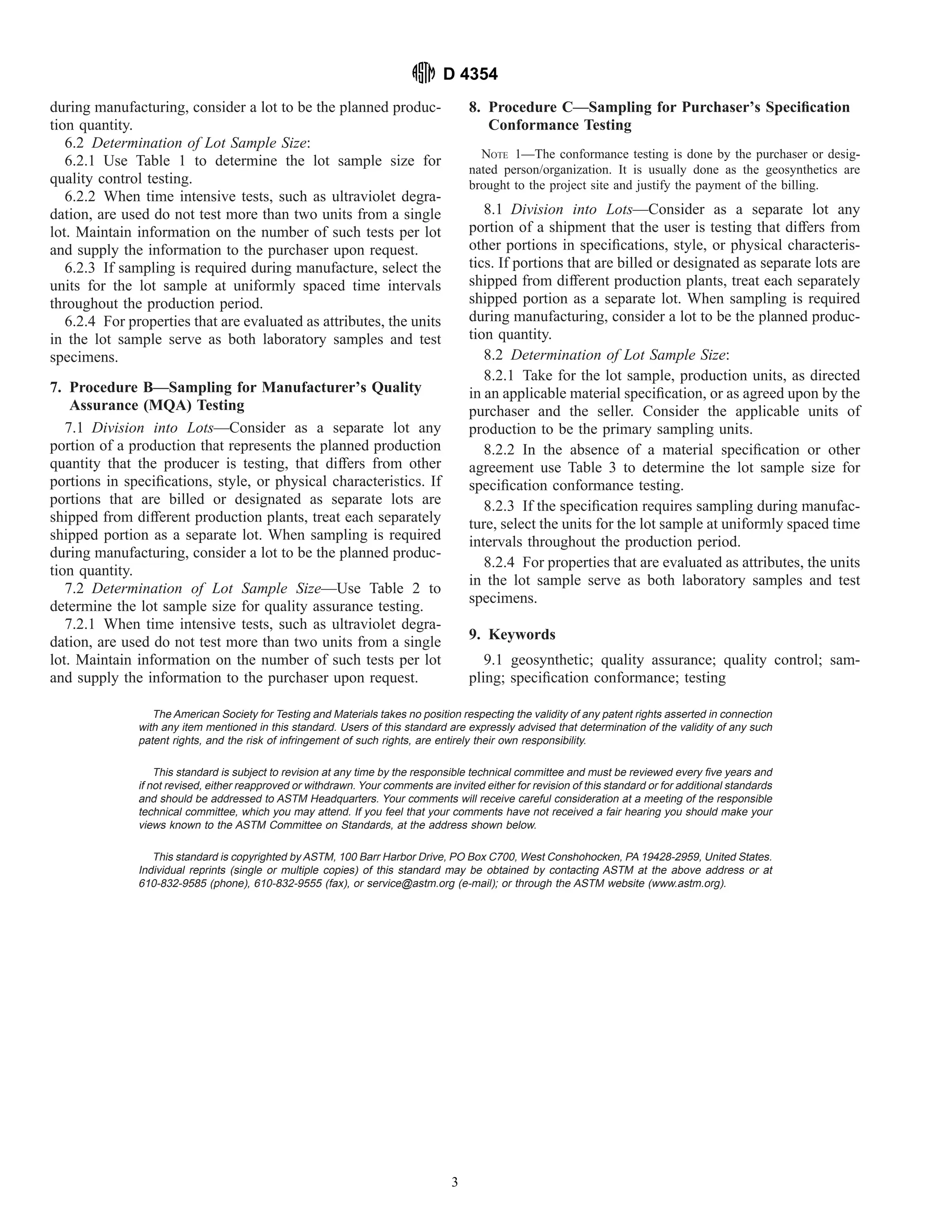 Astm d4354 99 mqa | PDF