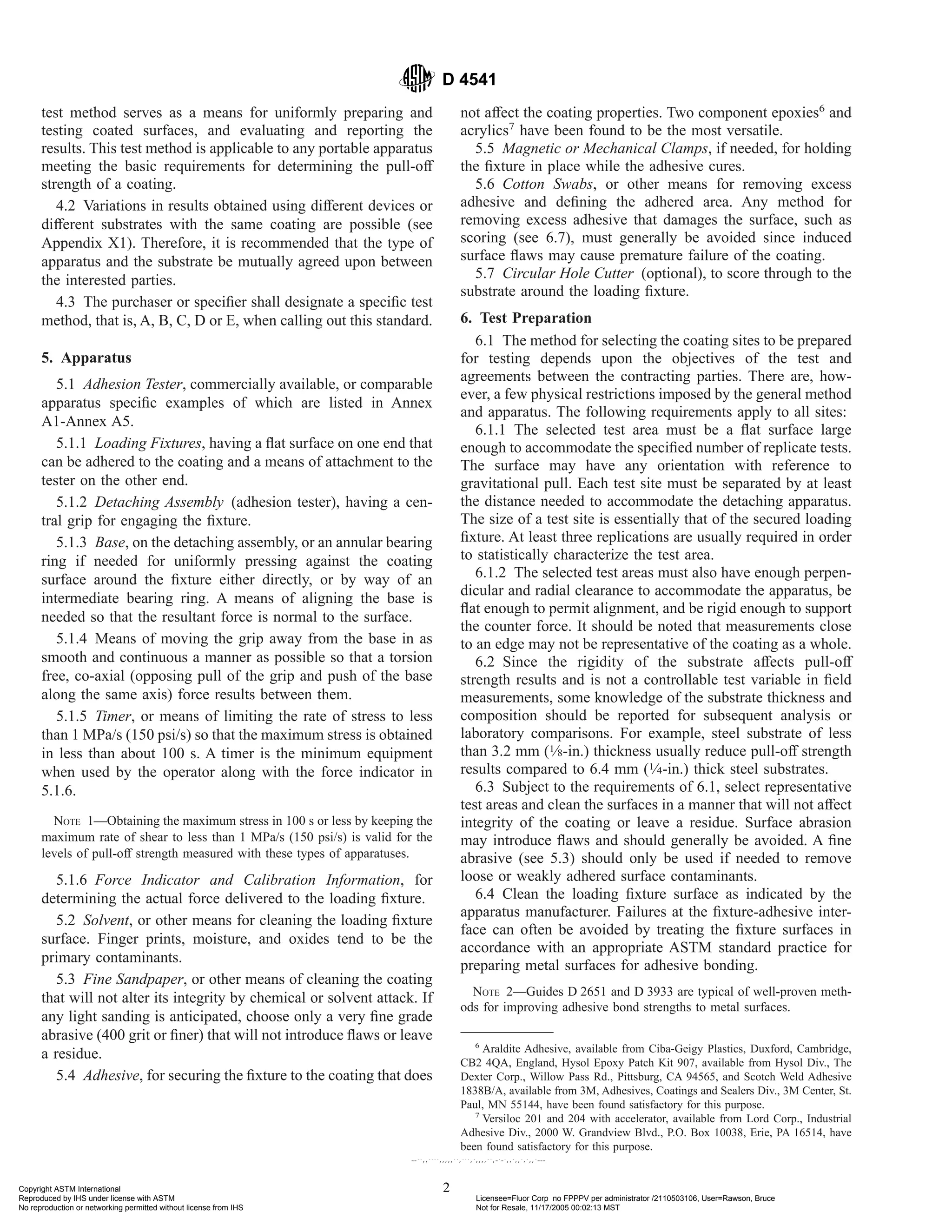 Astm d4541 standard pull off test for coatings | PDF