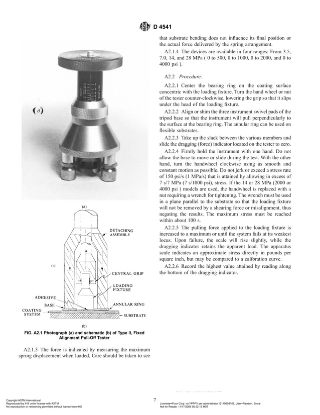 Astm d4541 standard pull off test for coatings | PDF | Physics | Science