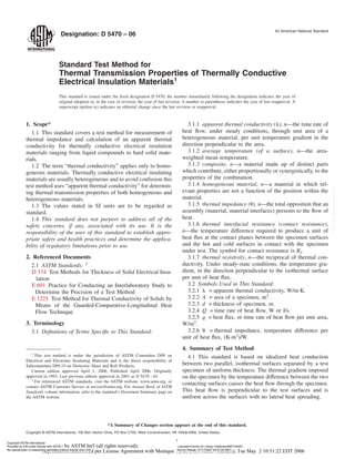Astm d 5470 2006 | PDF