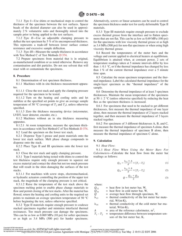 Astm d 5470 2006 | PDF