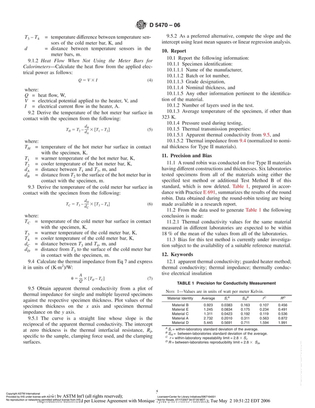 Astm d 5470 2006 | PDF