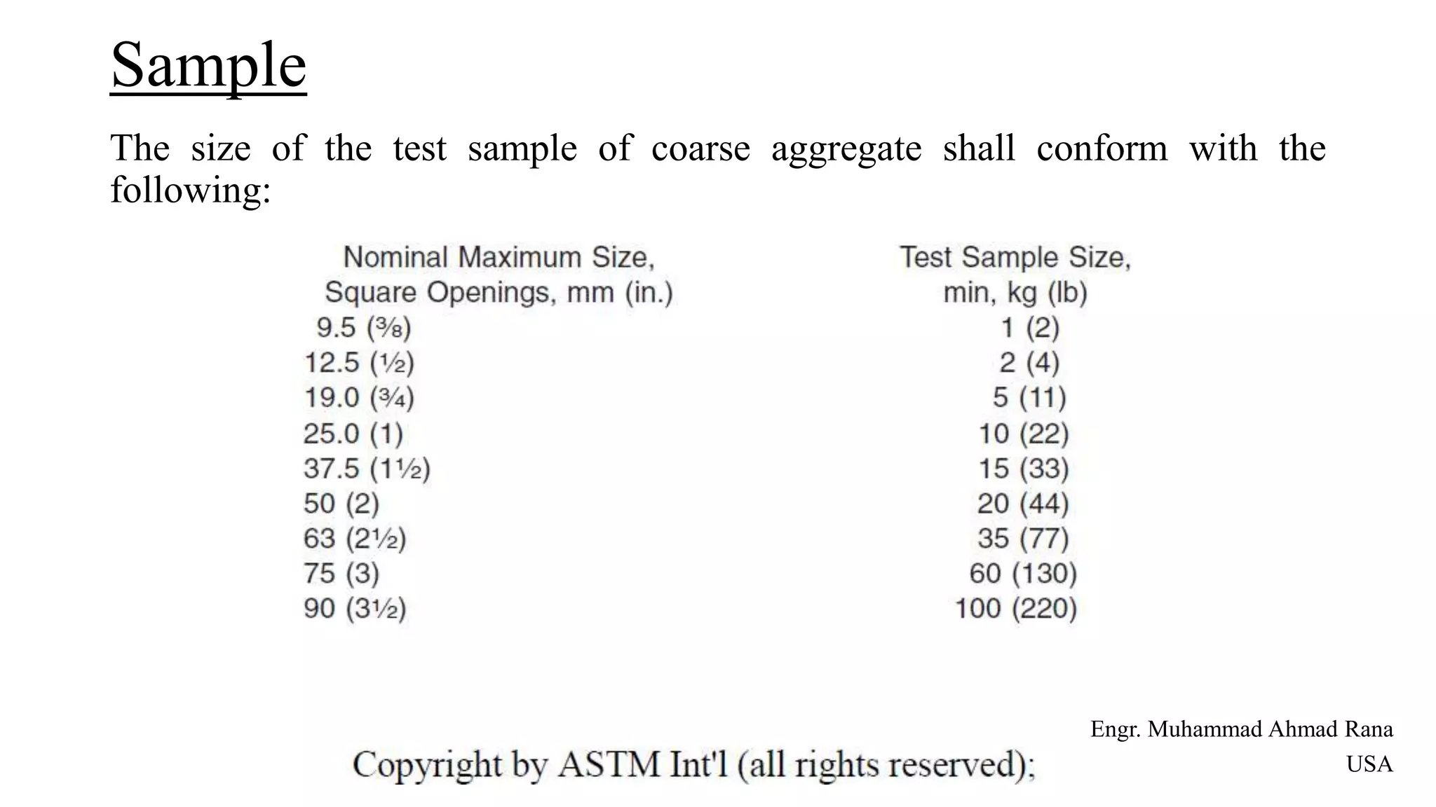 Astm designation c 136 for coarse aggregates | PPTX