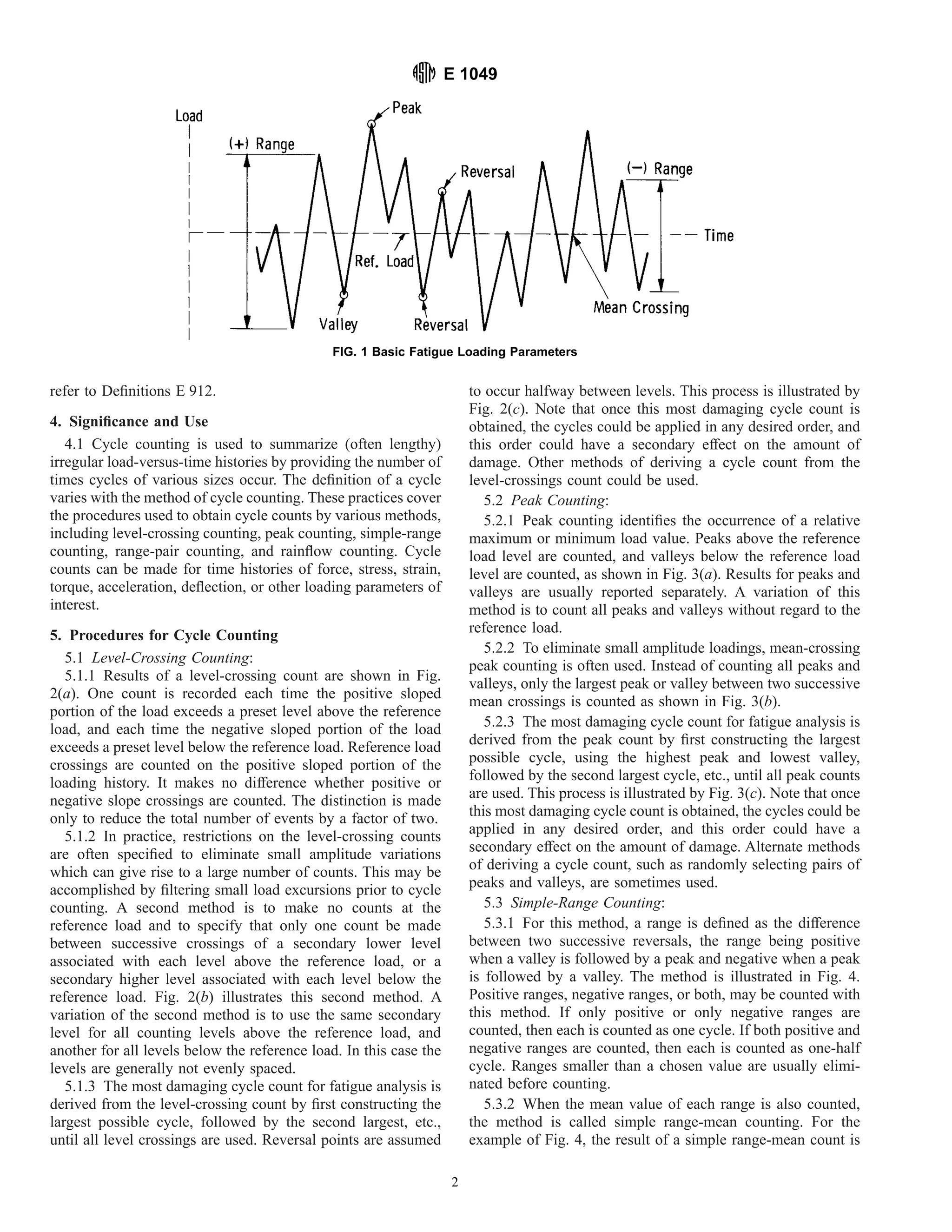 Astm e 1049 85 standard practice for cycle counting in fatigue analysis ...