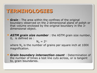 ASTM E 112 GRAIN SIZE MEASURING METHODS full standard, mecanical | PPS