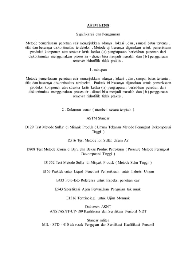 standart Astm e1208 | PDF