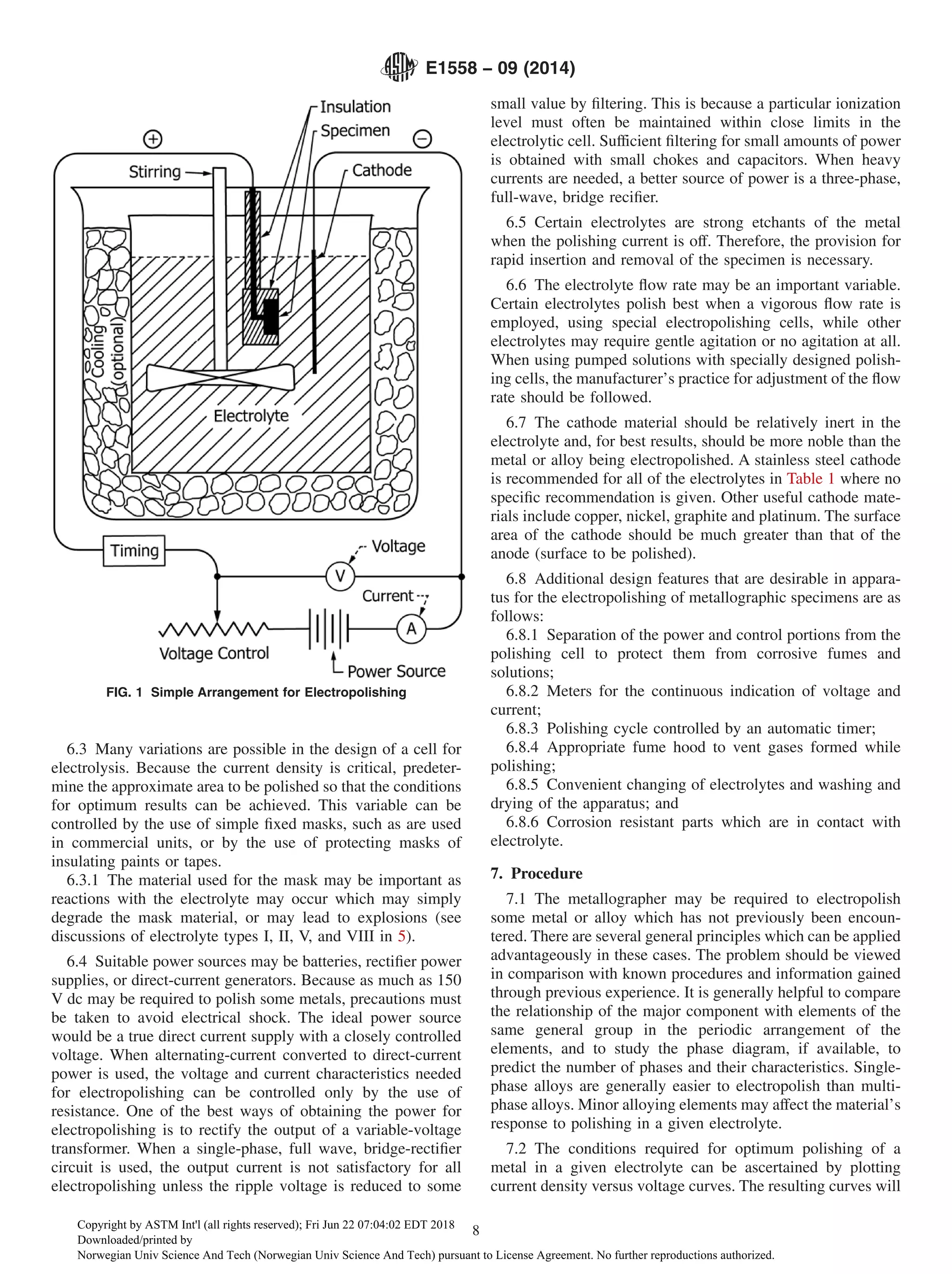 ASTM E1558, Standard Guide for Electrolytic Polishing of Metallographic ...