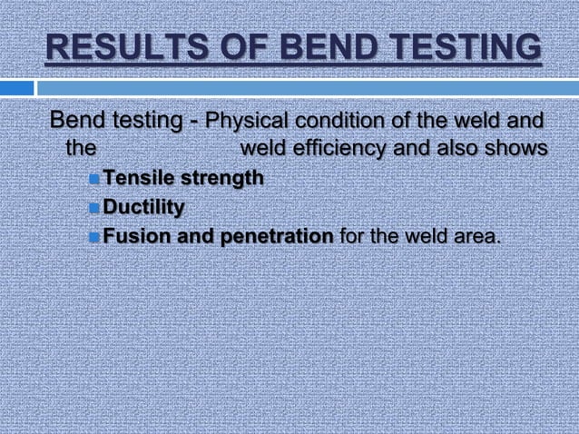 ASTM E 190(bend test) | PPTX
