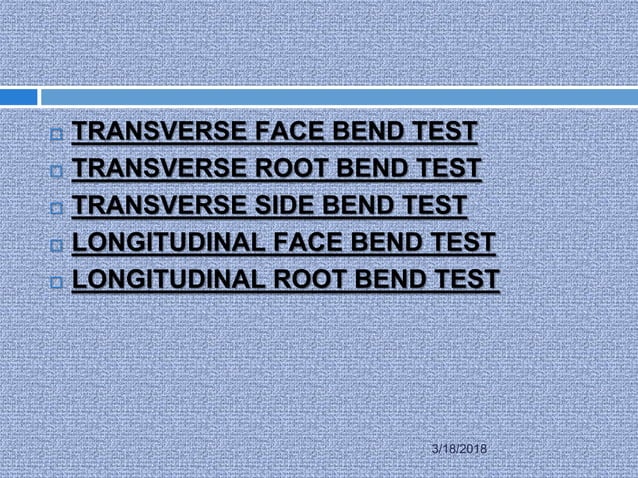 ASTM E 190(bend test) | PPTX