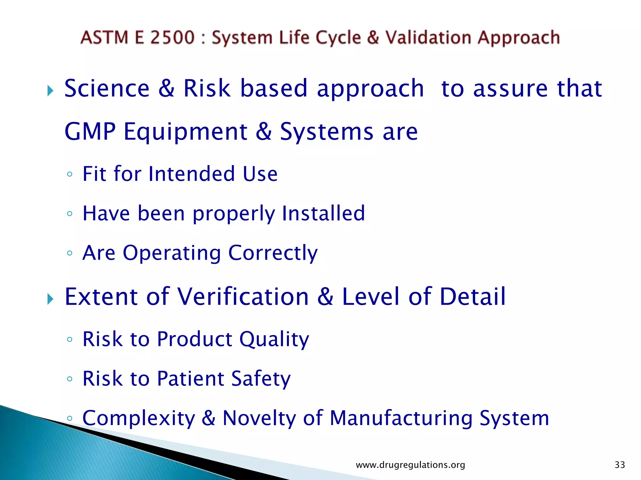 ASTM Standard E 2500 for Commissioning and Qualifications | PPTX