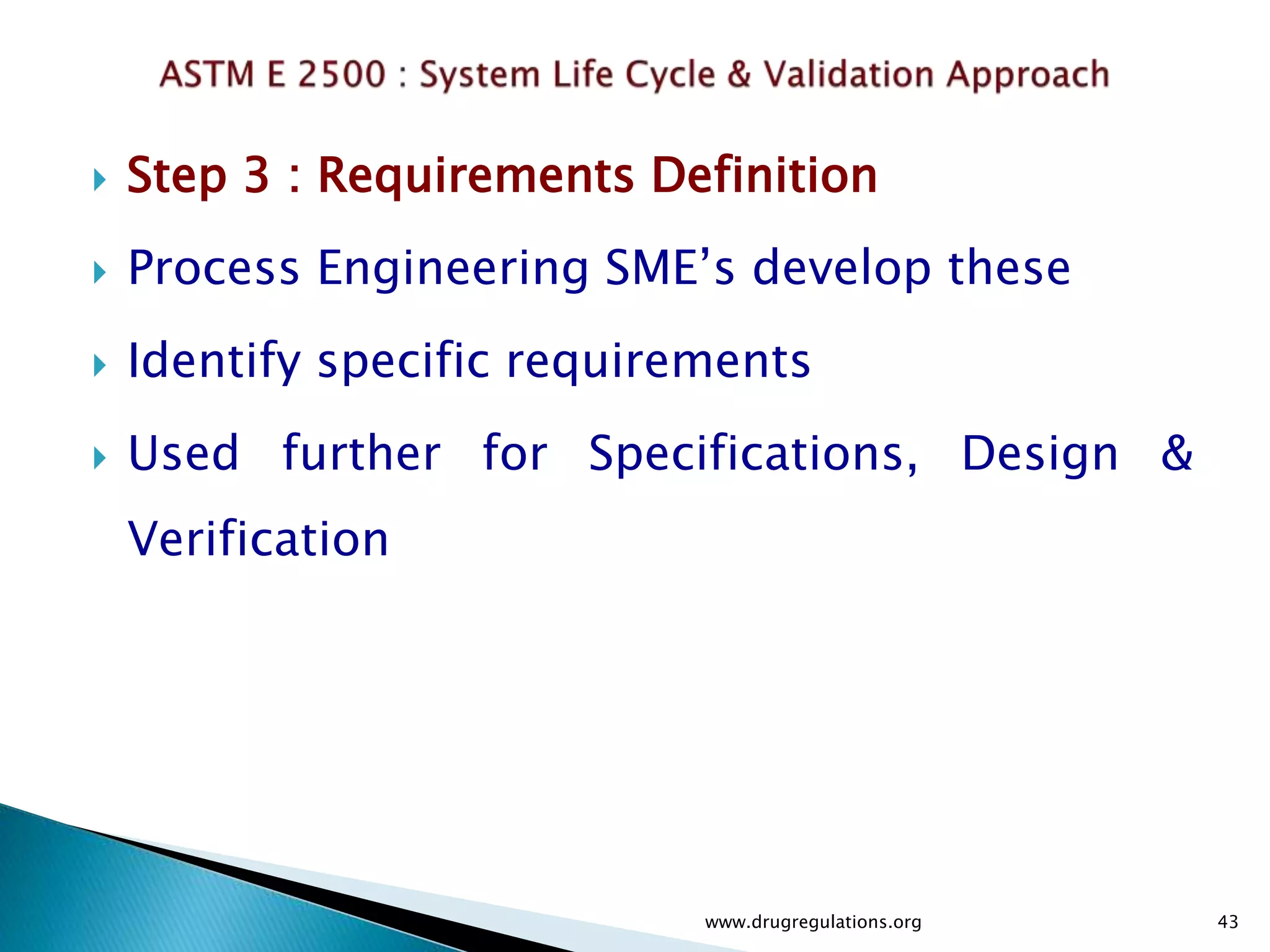 ASTM Standard E 2500 for Commissioning and Qualifications | PPTX