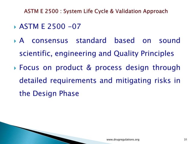 ASTM Standard E 2500 for Commissioning and Qualifications | PPTX