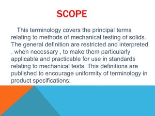 ASTM E6 : MEASUREMENT & CALIBRATION | PPTX