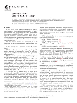 Astm e 709 2015 | PDF